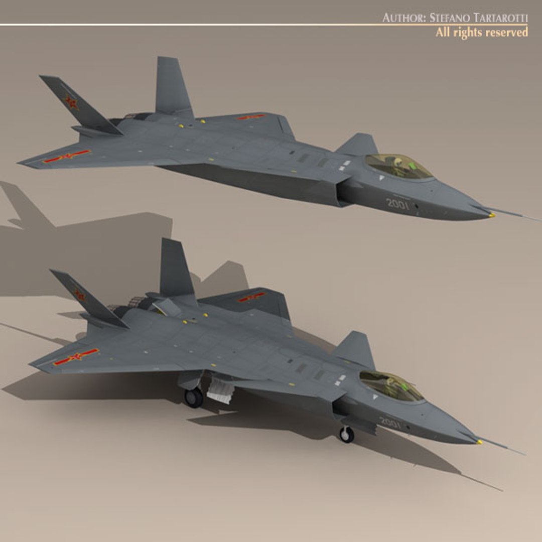 3d Model Chengdu J-20 Stealth Fighter