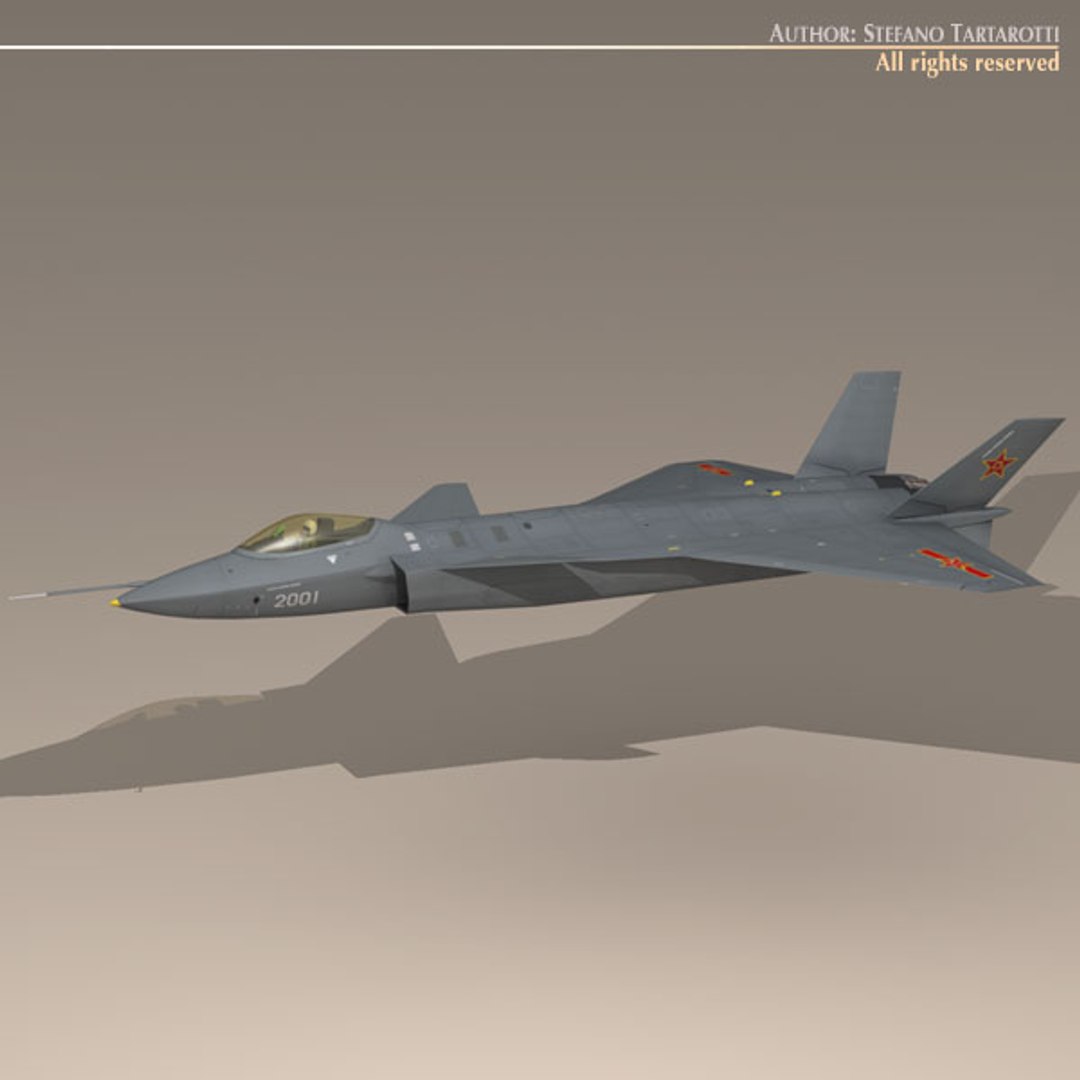 3d Model Chengdu J-20 Stealth Fighter