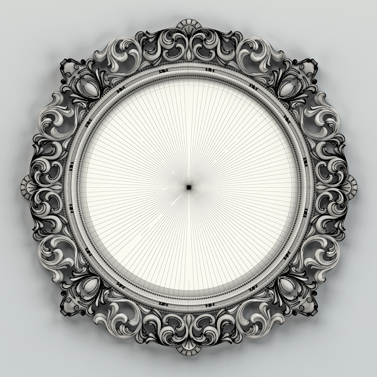 3d carved mirror frame