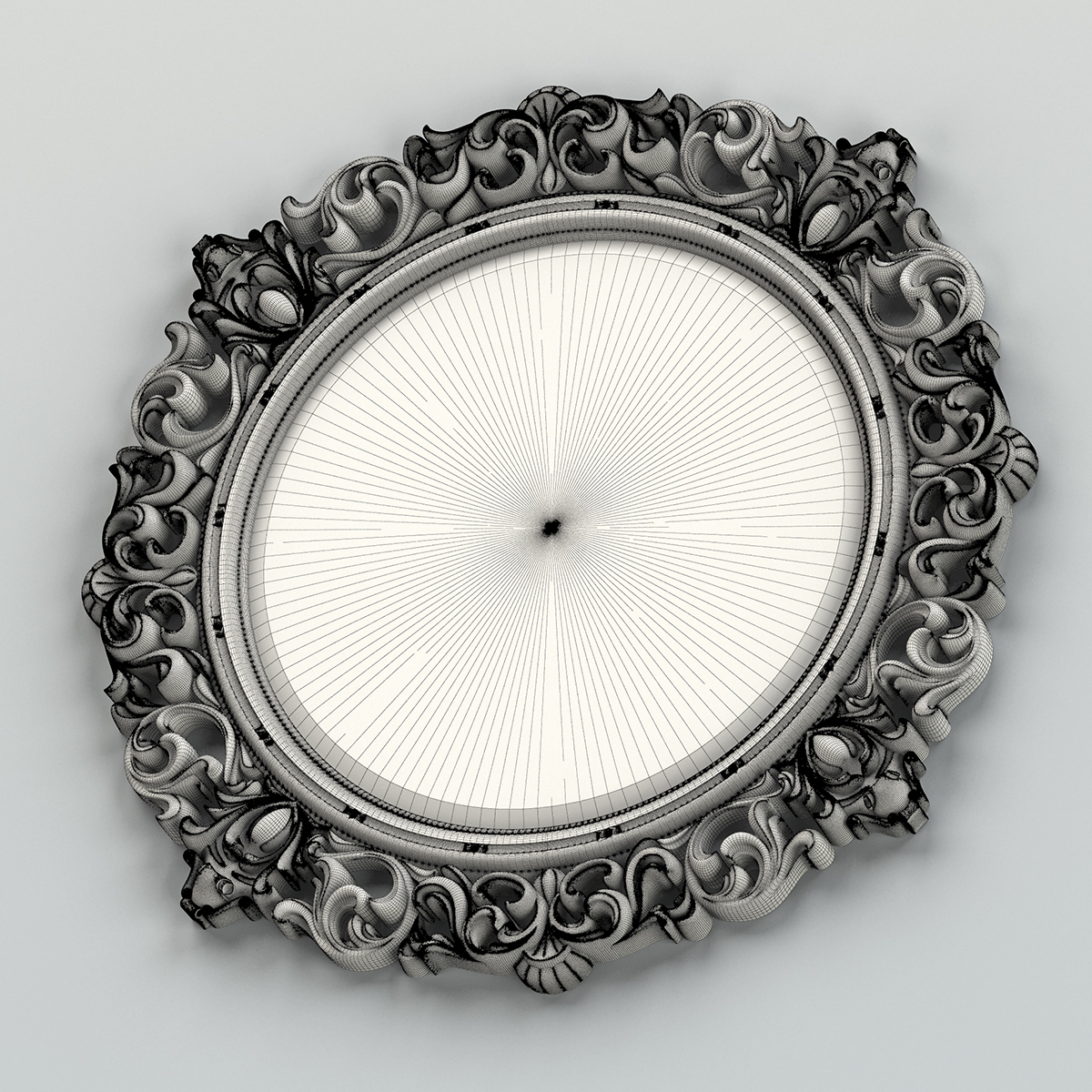 3d carved mirror frame