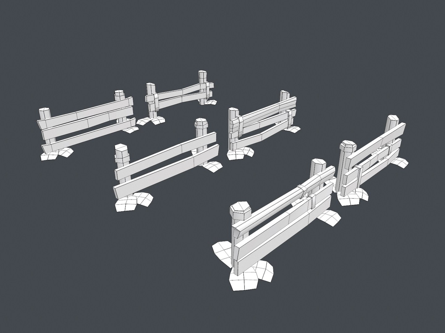 Fence Farm 3d Model