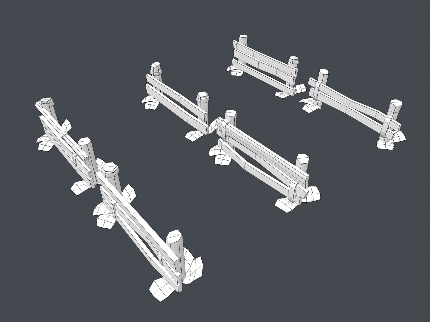 fence farm 3d model
