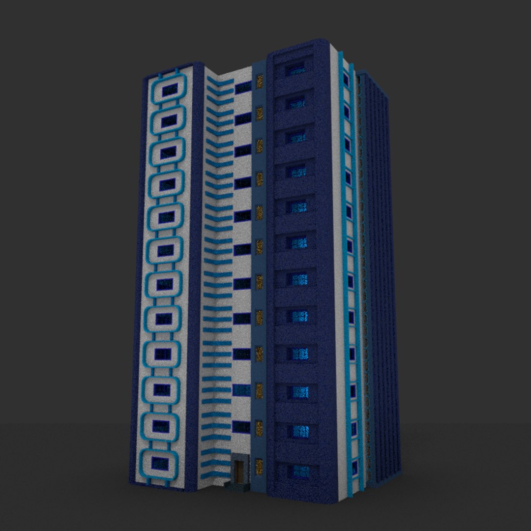 Building blue 3D - TurboSquid 1437466