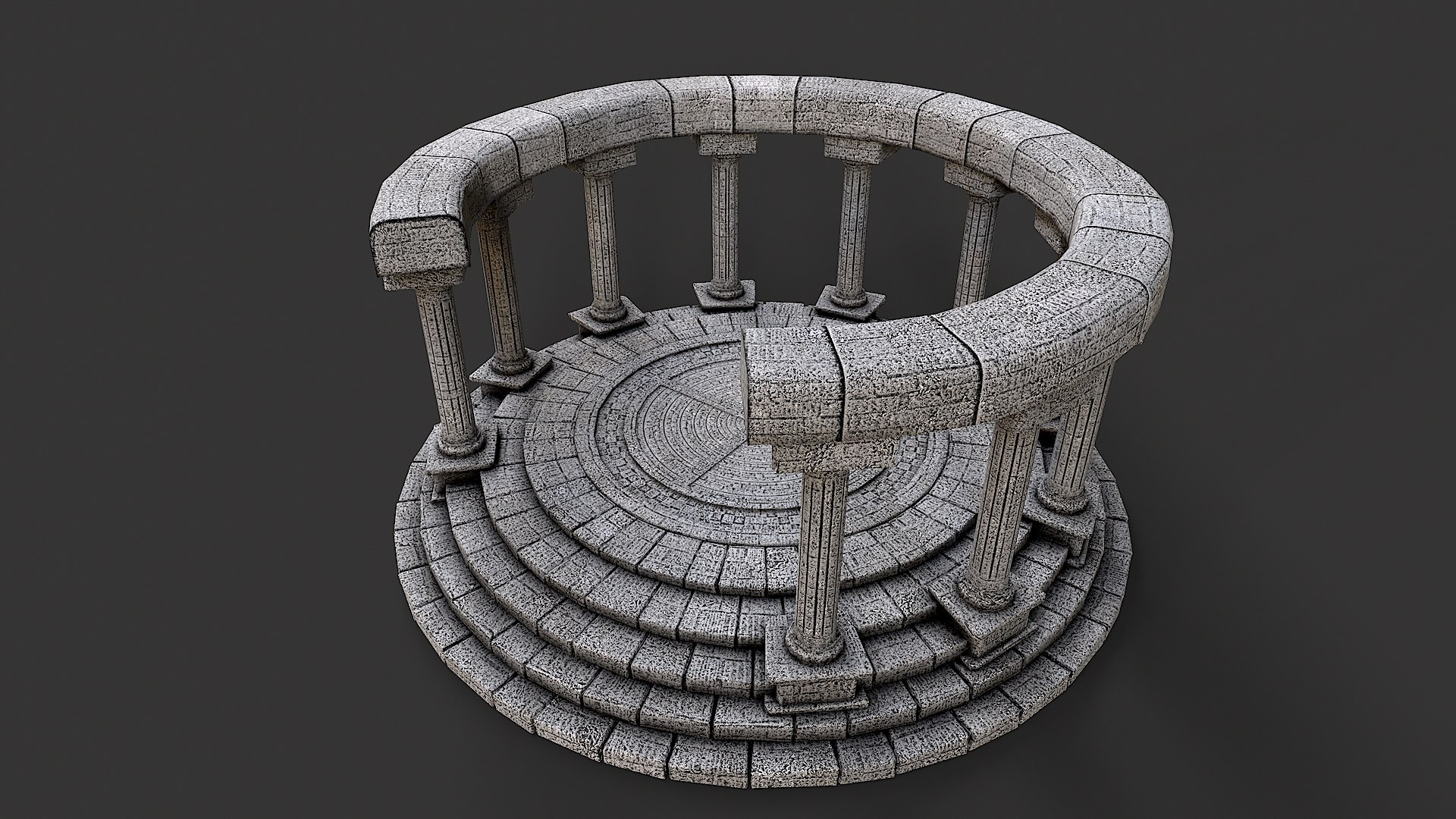 Ancient Circular Stone Platform Altar 4 Model - TurboSquid 2360061