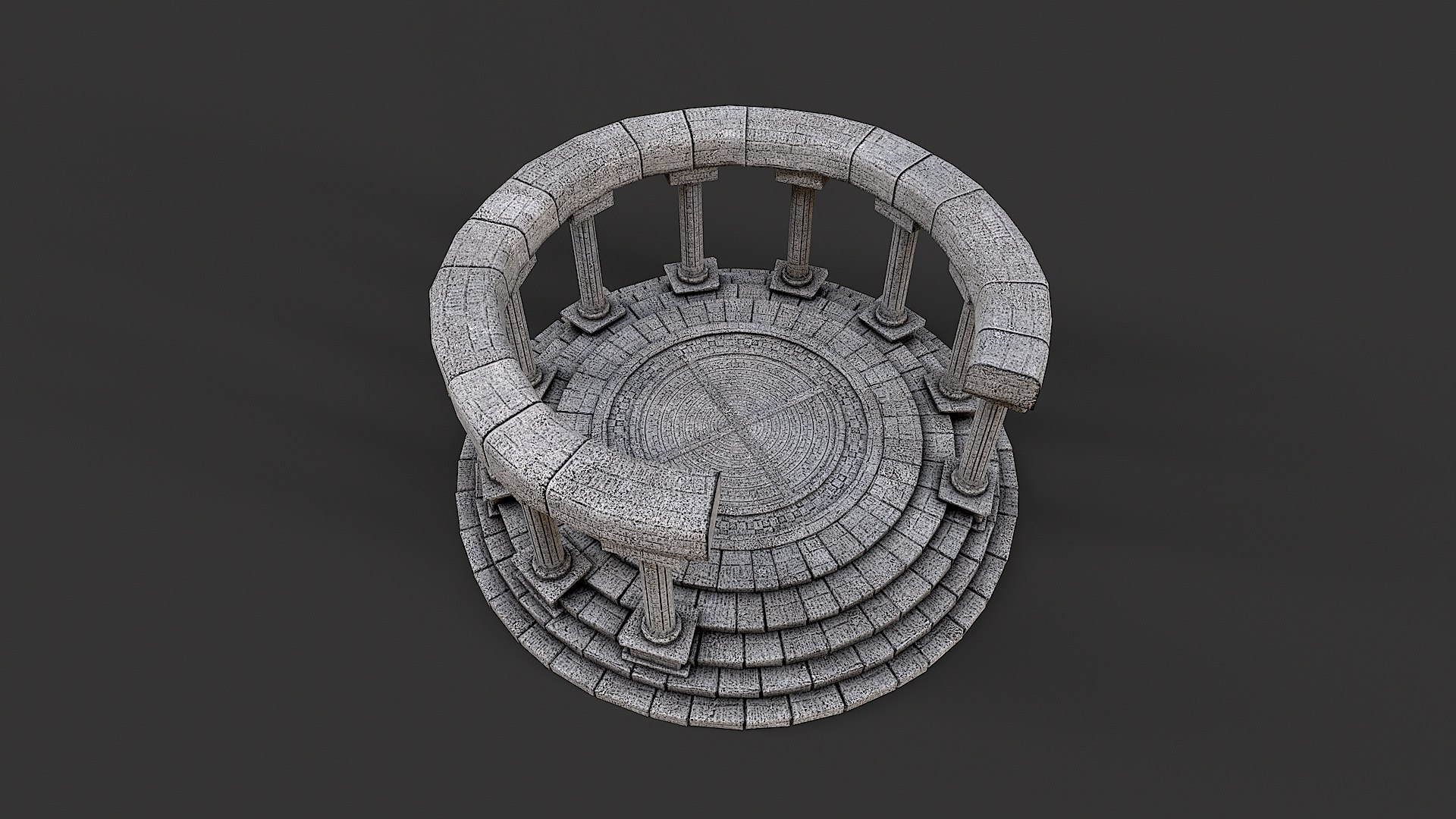 Ancient Circular Stone Platform Altar 4 Model - TurboSquid 2360061
