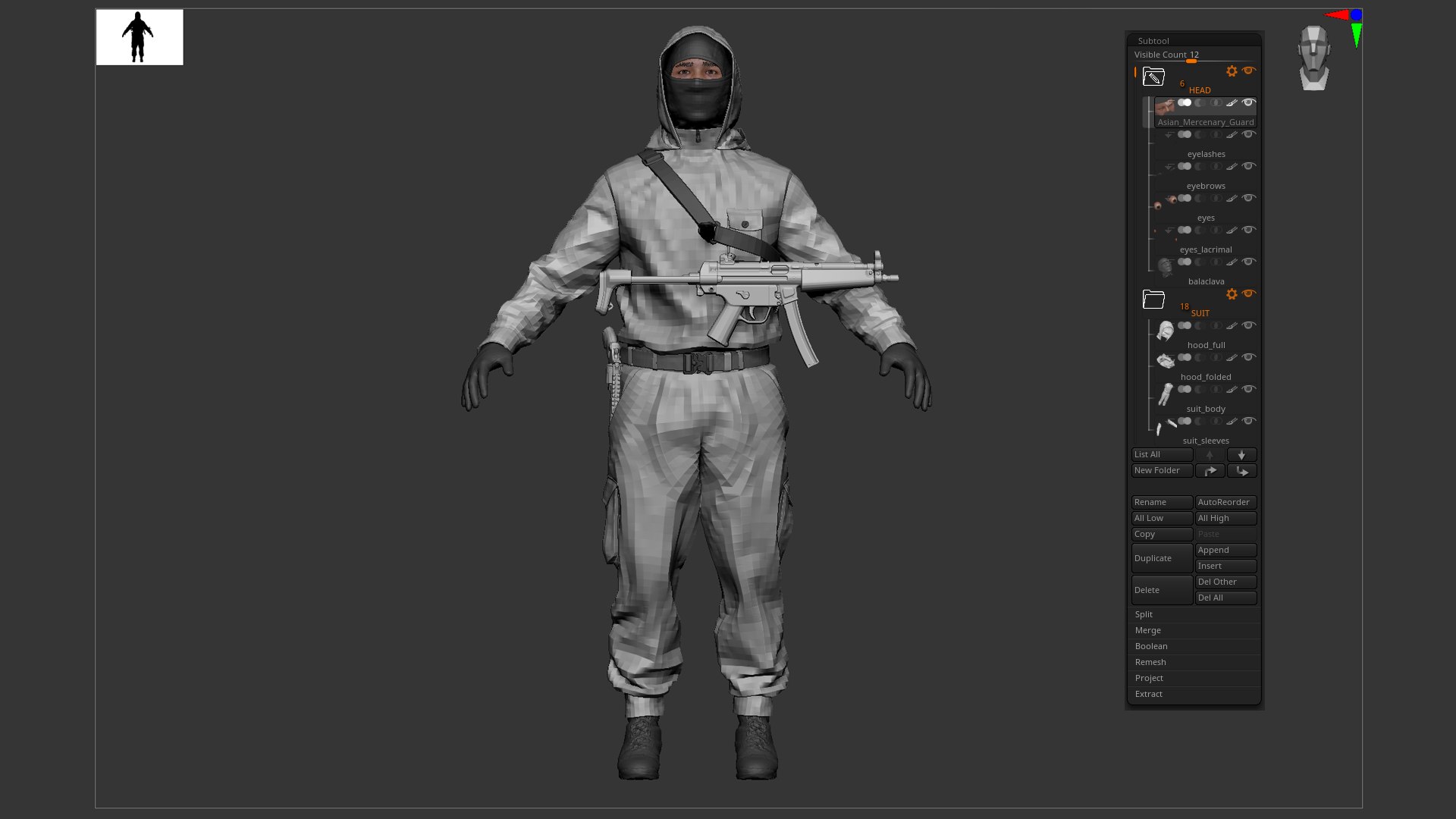 Asian Mercenary Guard Zbrush 3D model - TurboSquid 1968845