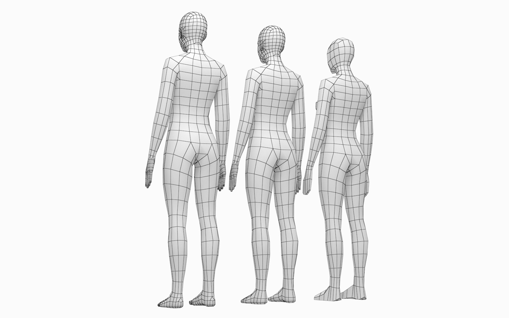 Natural Female In Rest Pose Base Mesh Model - TurboSquid 2124763