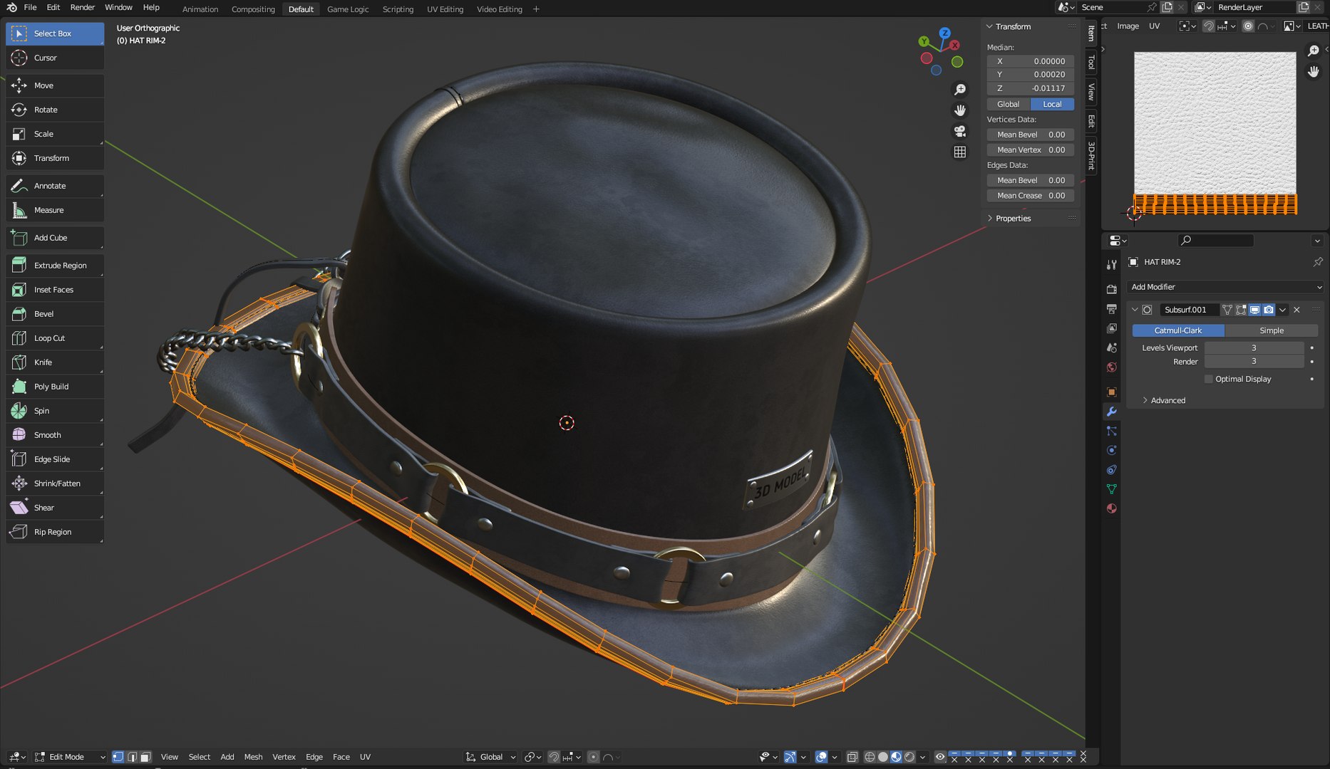 3D Top Hat Model - TurboSquid 2303802