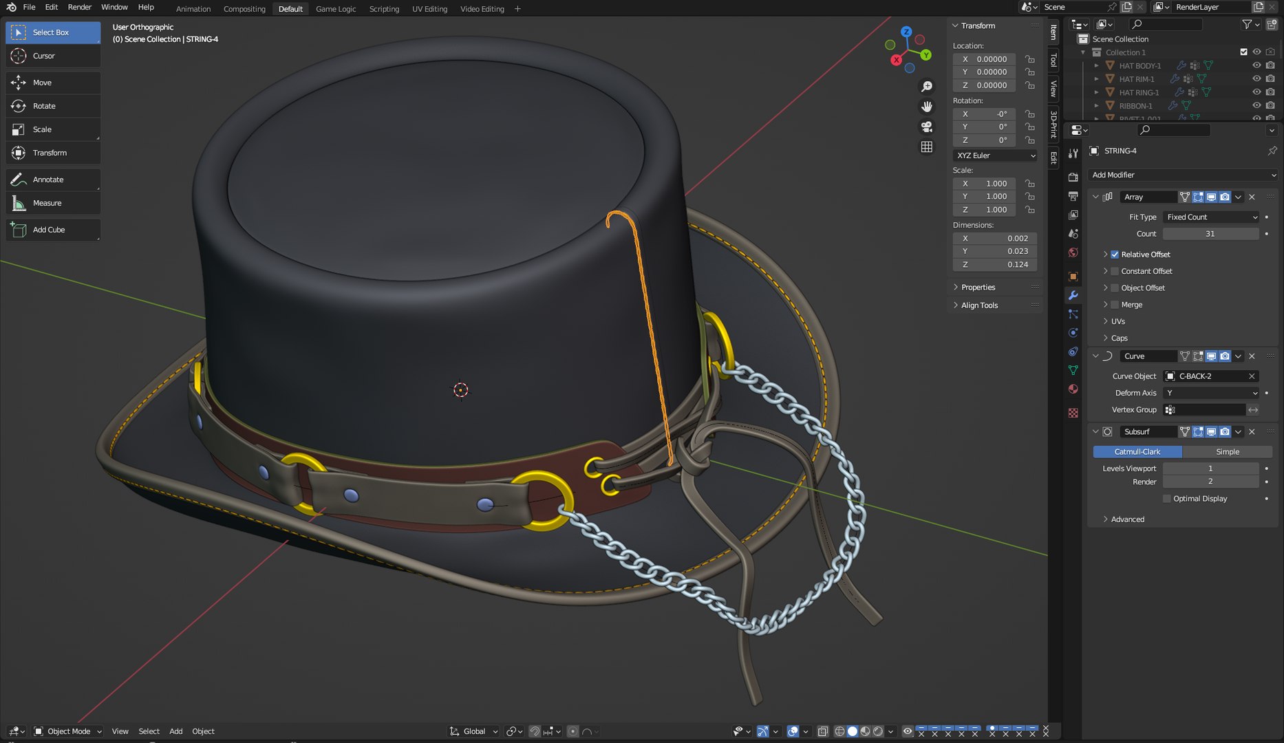 3D Top Hat Model - TurboSquid 2303802