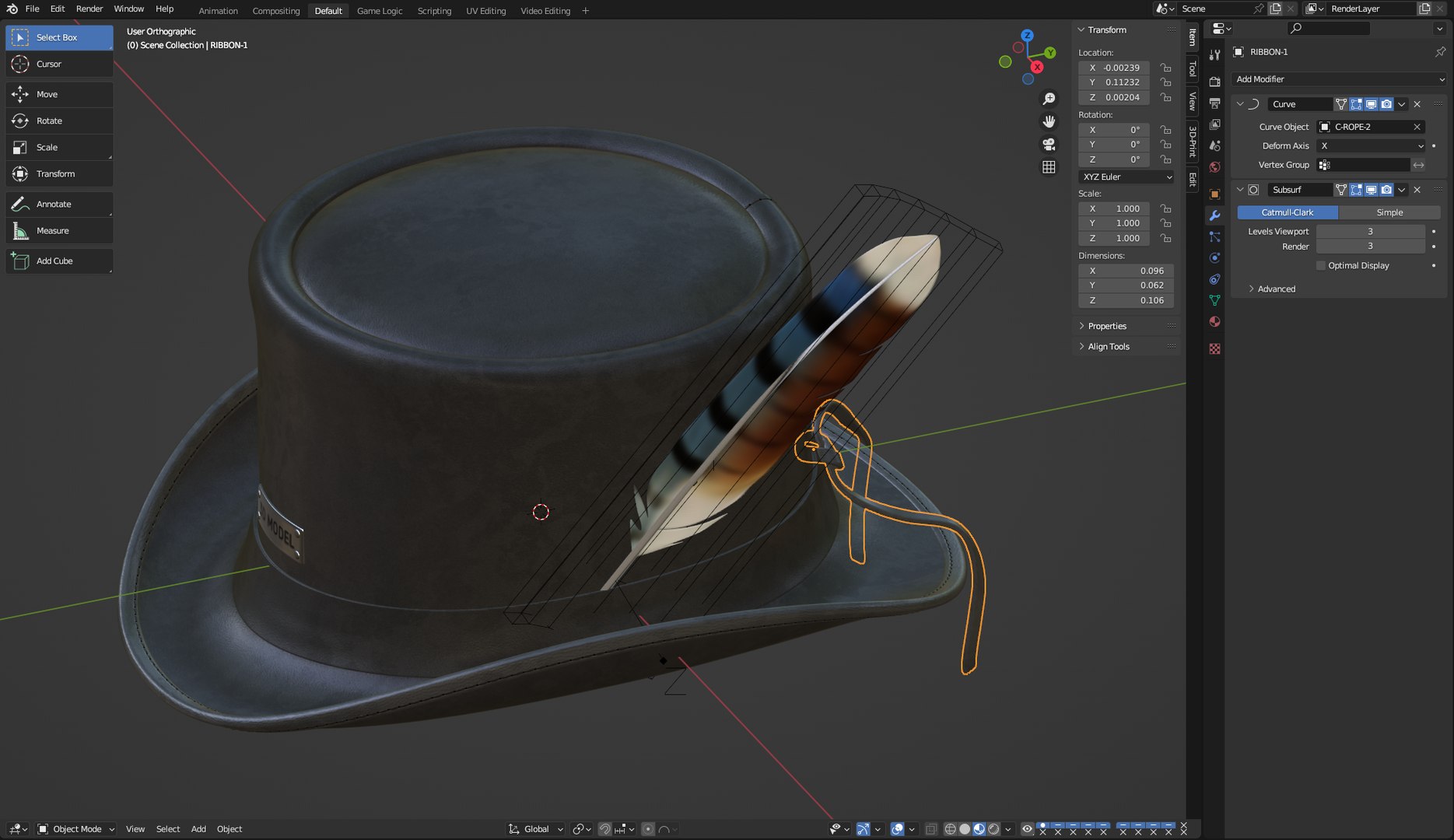 3D Top Hat Model - TurboSquid 2303802