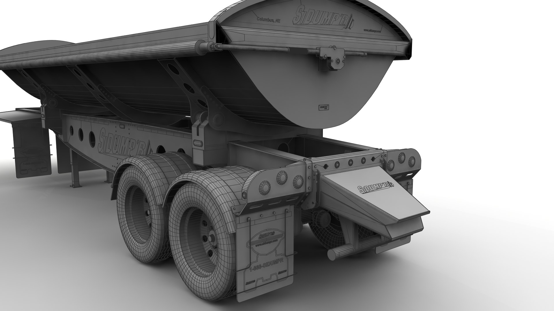 3D sidumpr sdr233-49 dump trailer - TurboSquid 1639356