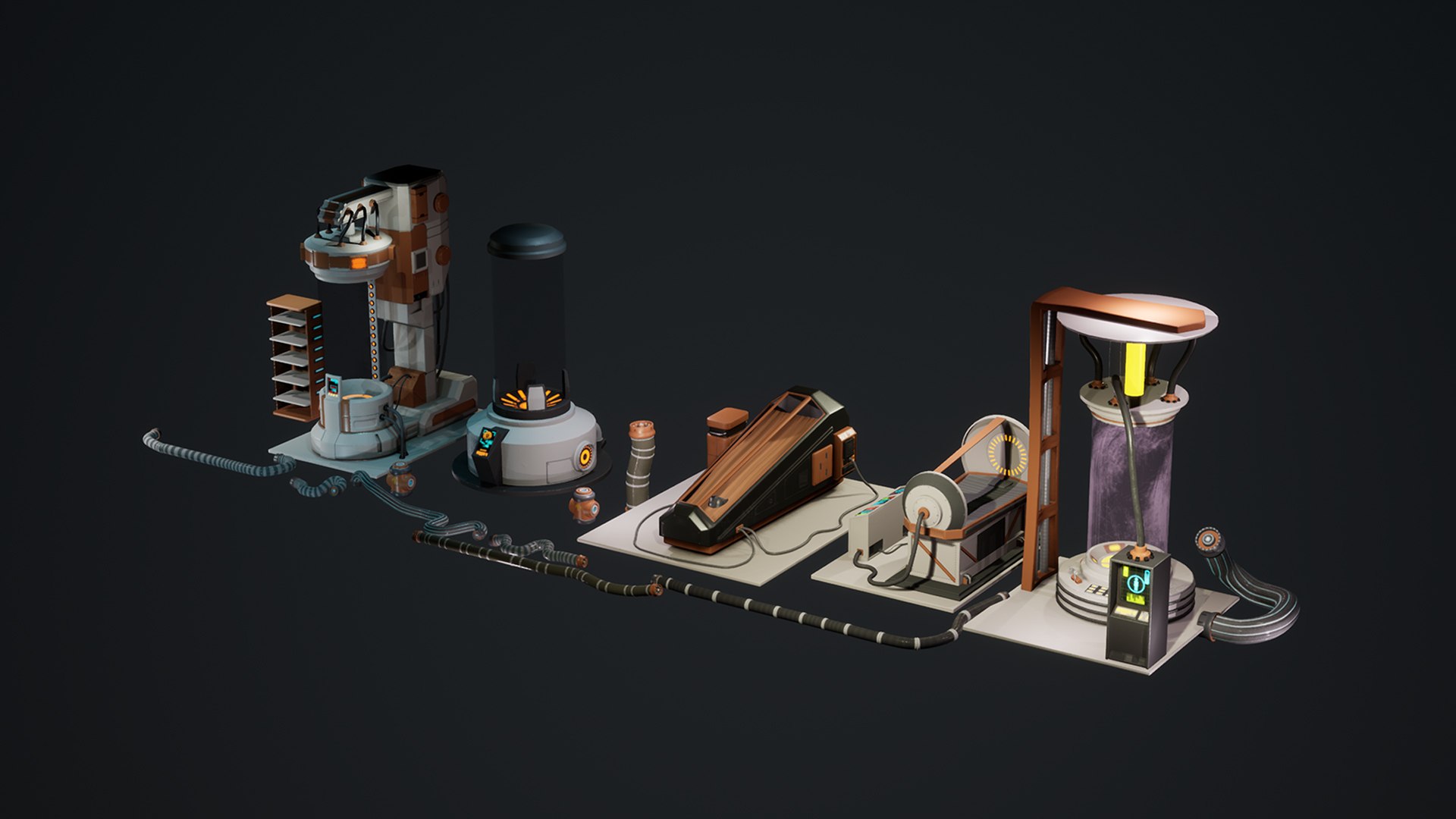 3D Model SciFi Cryo Chambers - TurboSquid 2243334