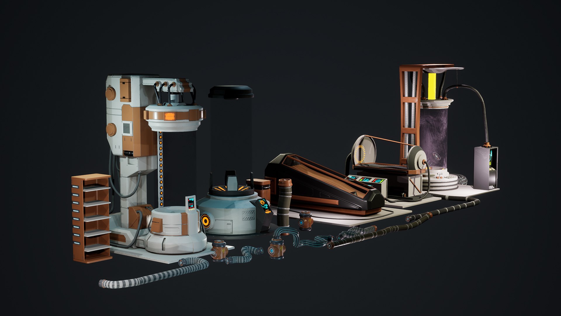 3D Model SciFi Cryo Chambers - TurboSquid 2243334
