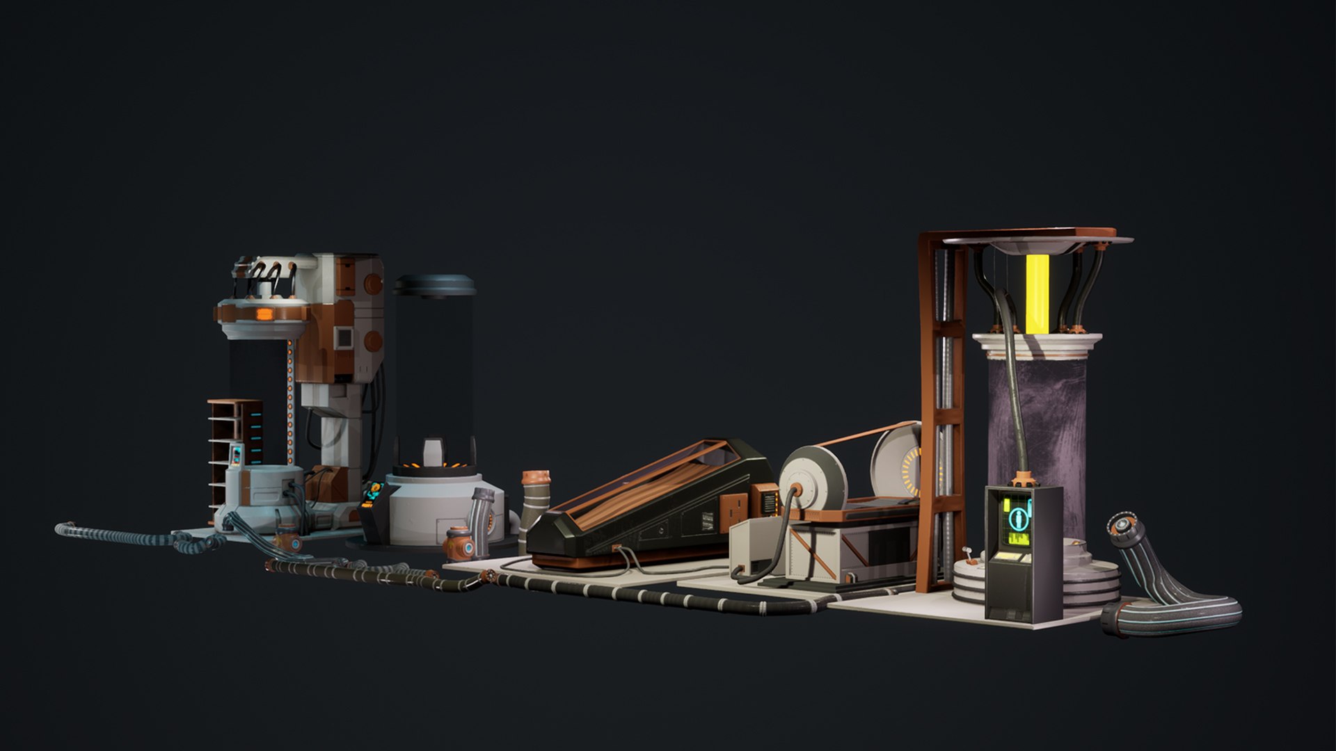 3D Model SciFi Cryo Chambers - TurboSquid 2243334