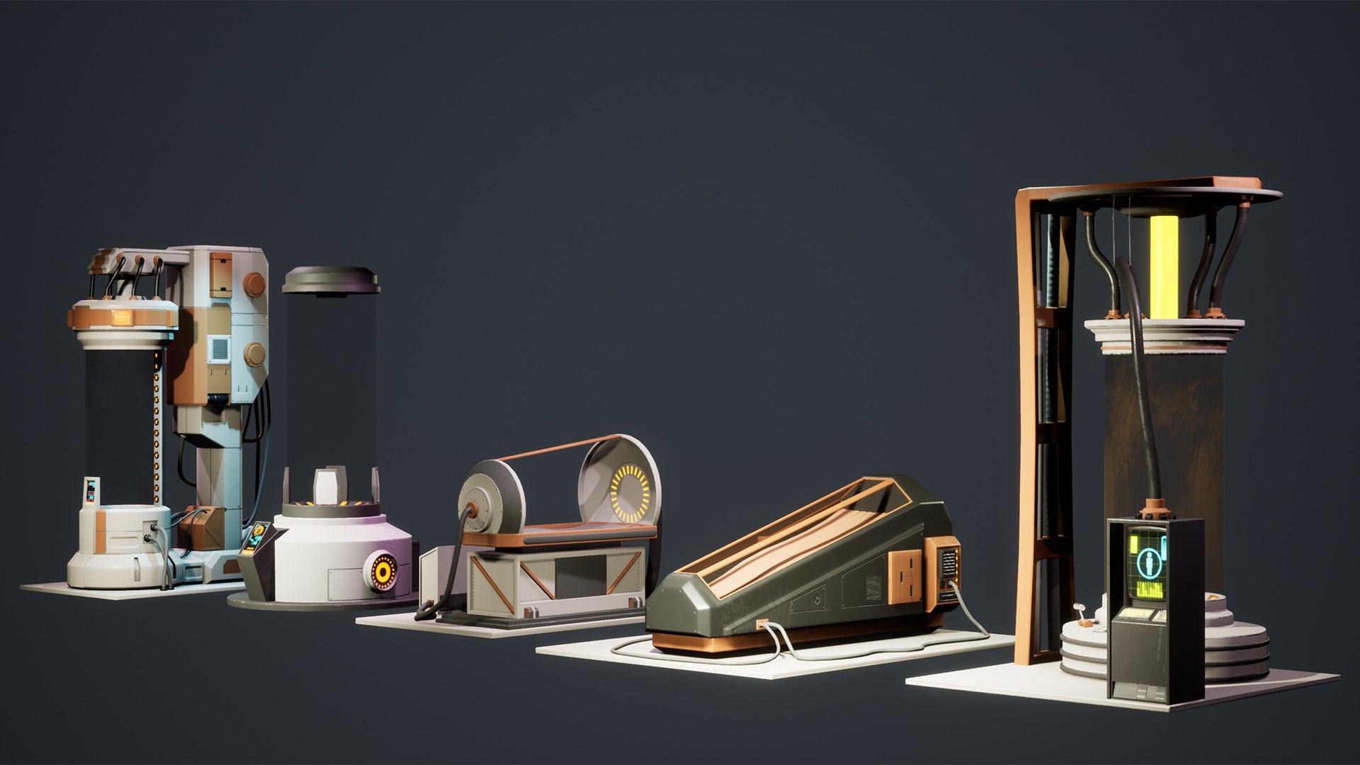 3D Model SciFi Cryo Chambers - TurboSquid 2243334