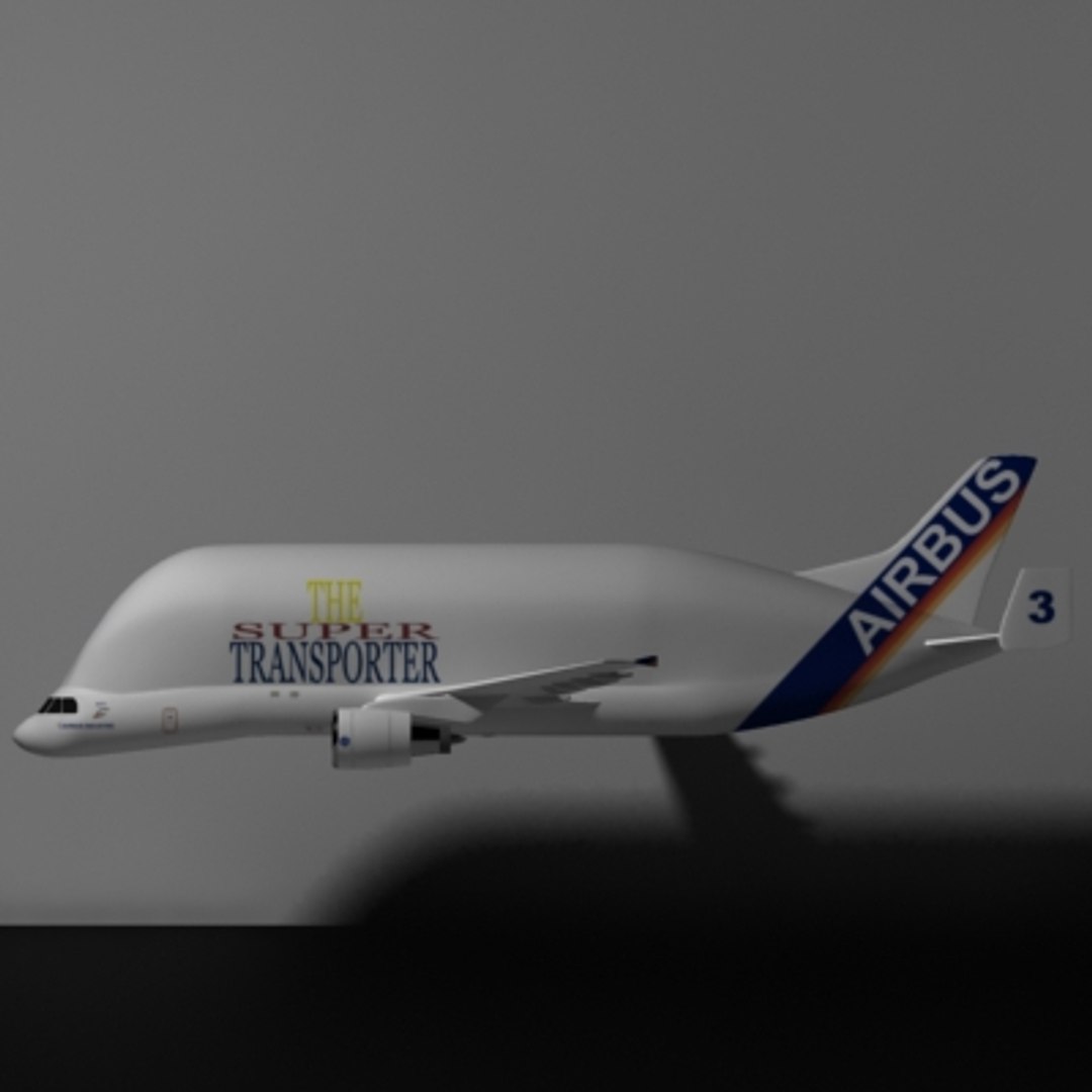 3d airbus a300-600st airplane