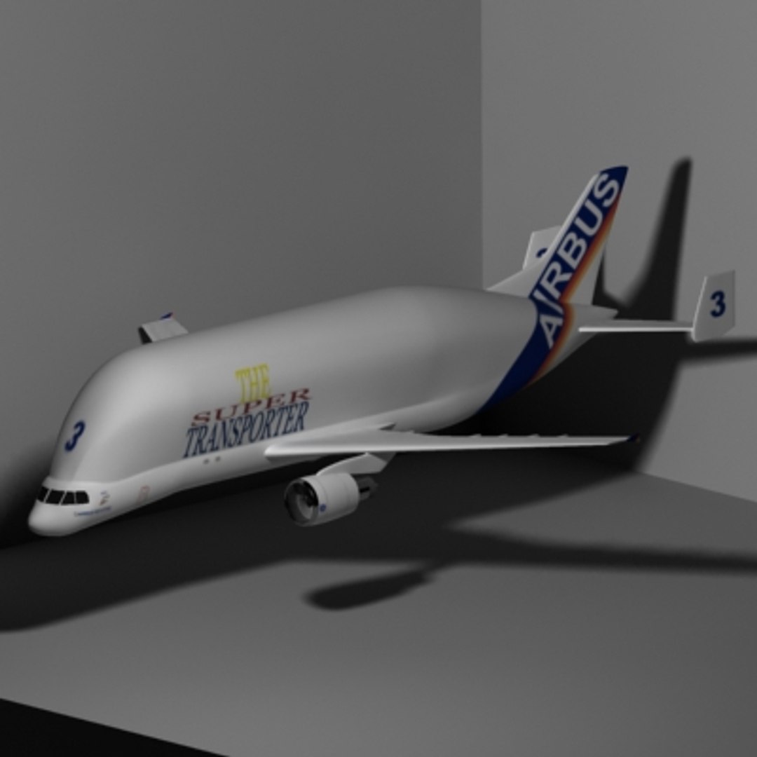 3d airbus a300-600st airplane