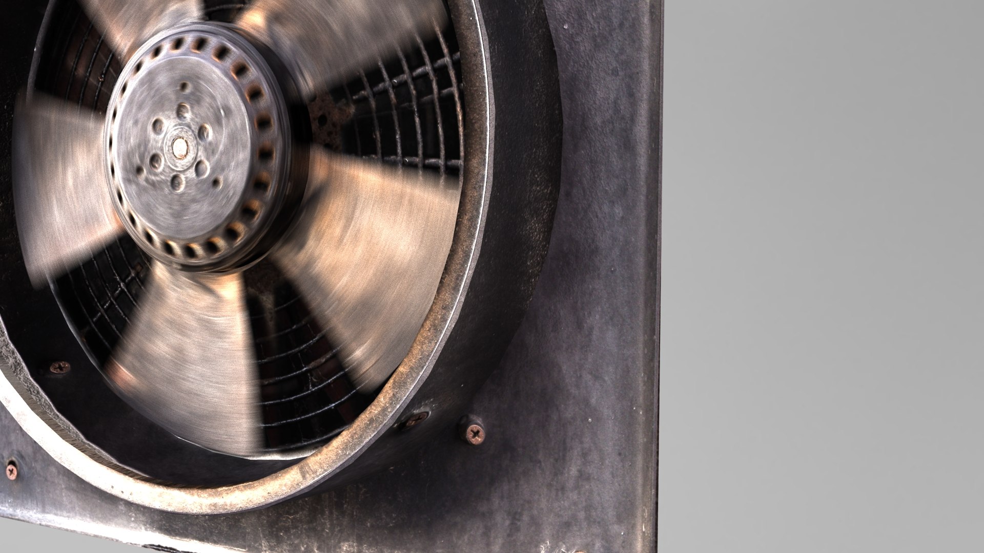 3D Old Rusty Metal Fan Model - TurboSquid 1411969