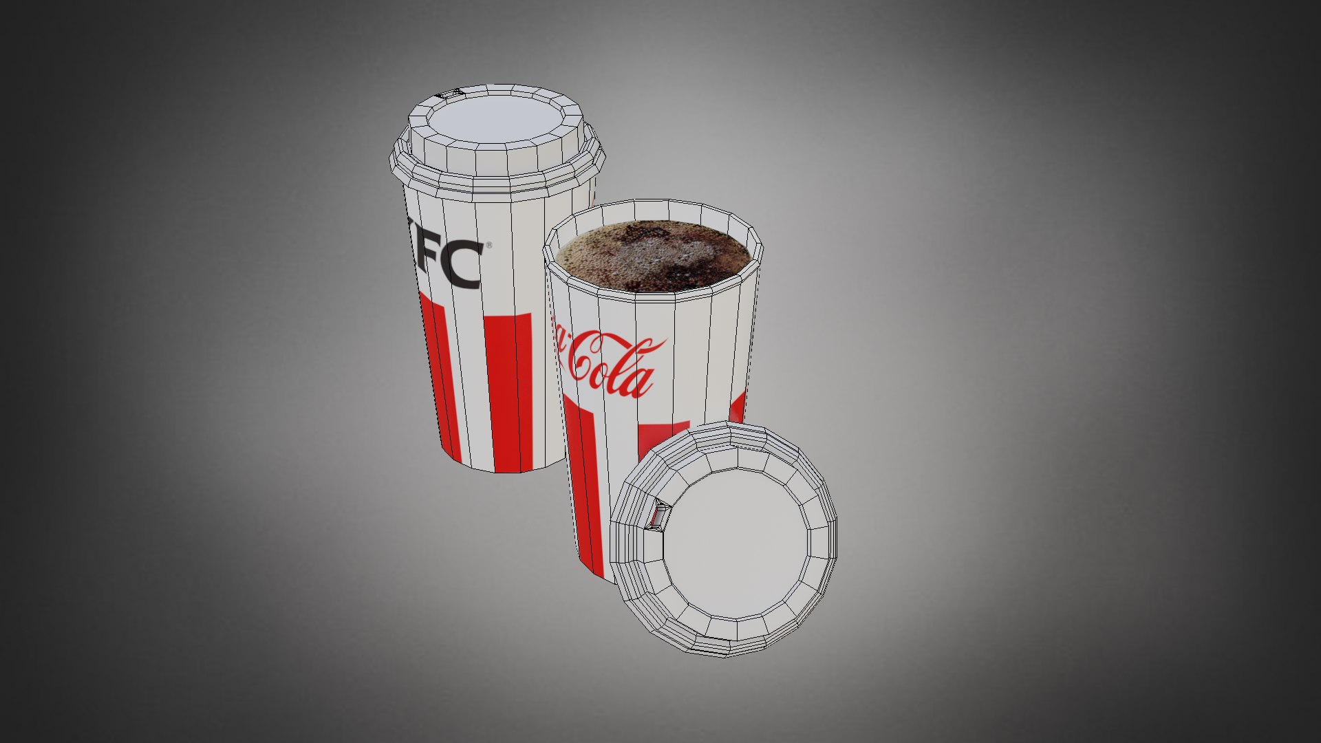 3D Paper Cup KFC - 3 Objects - Low Poly - TurboSquid 1728577