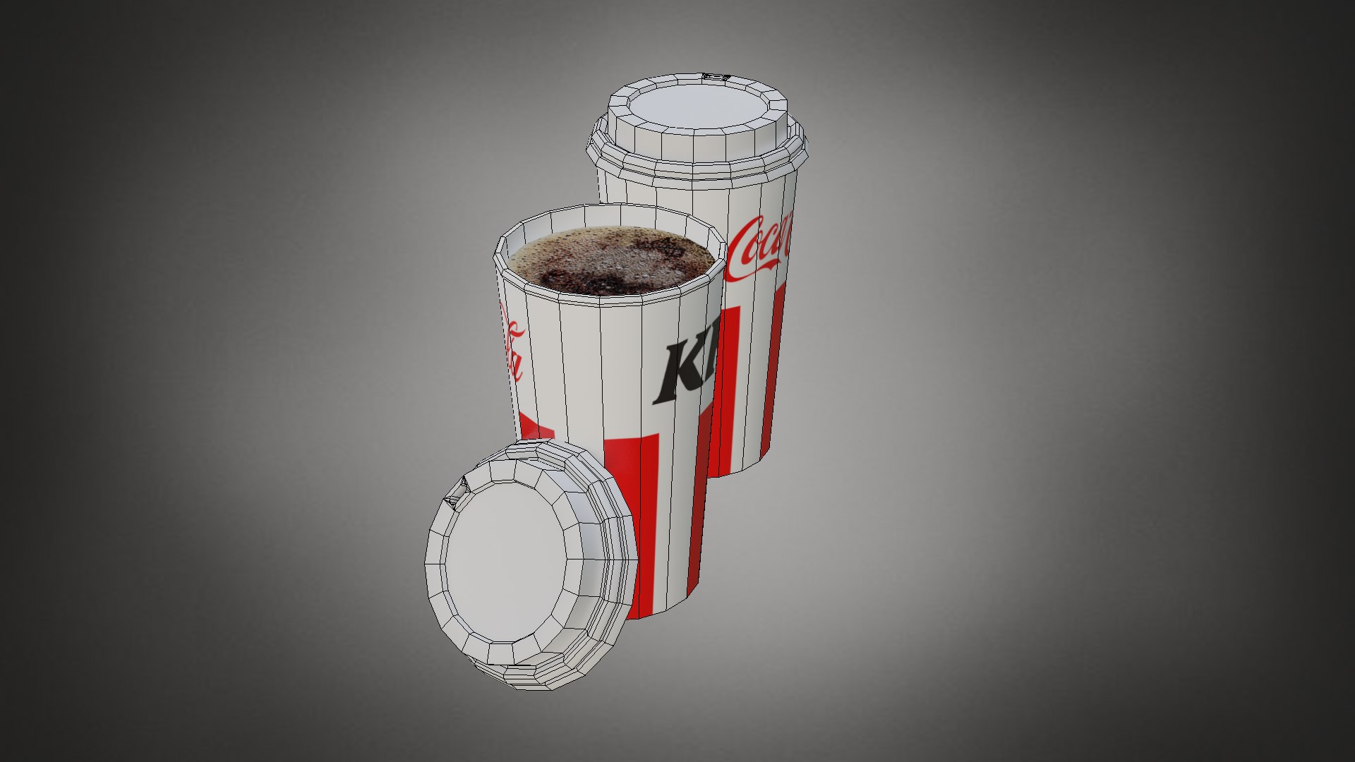 3D Paper Cup KFC - 3 Objects - Low Poly - TurboSquid 1728577