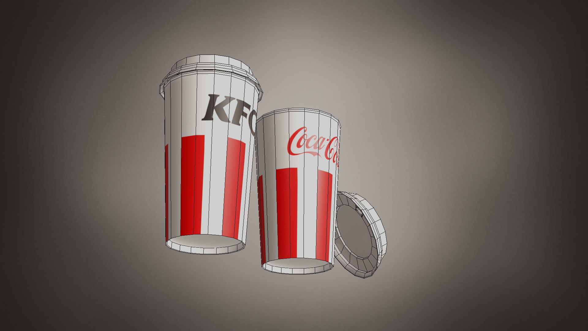 3D Paper Cup KFC - 3 Objects - Low Poly - TurboSquid 1728577