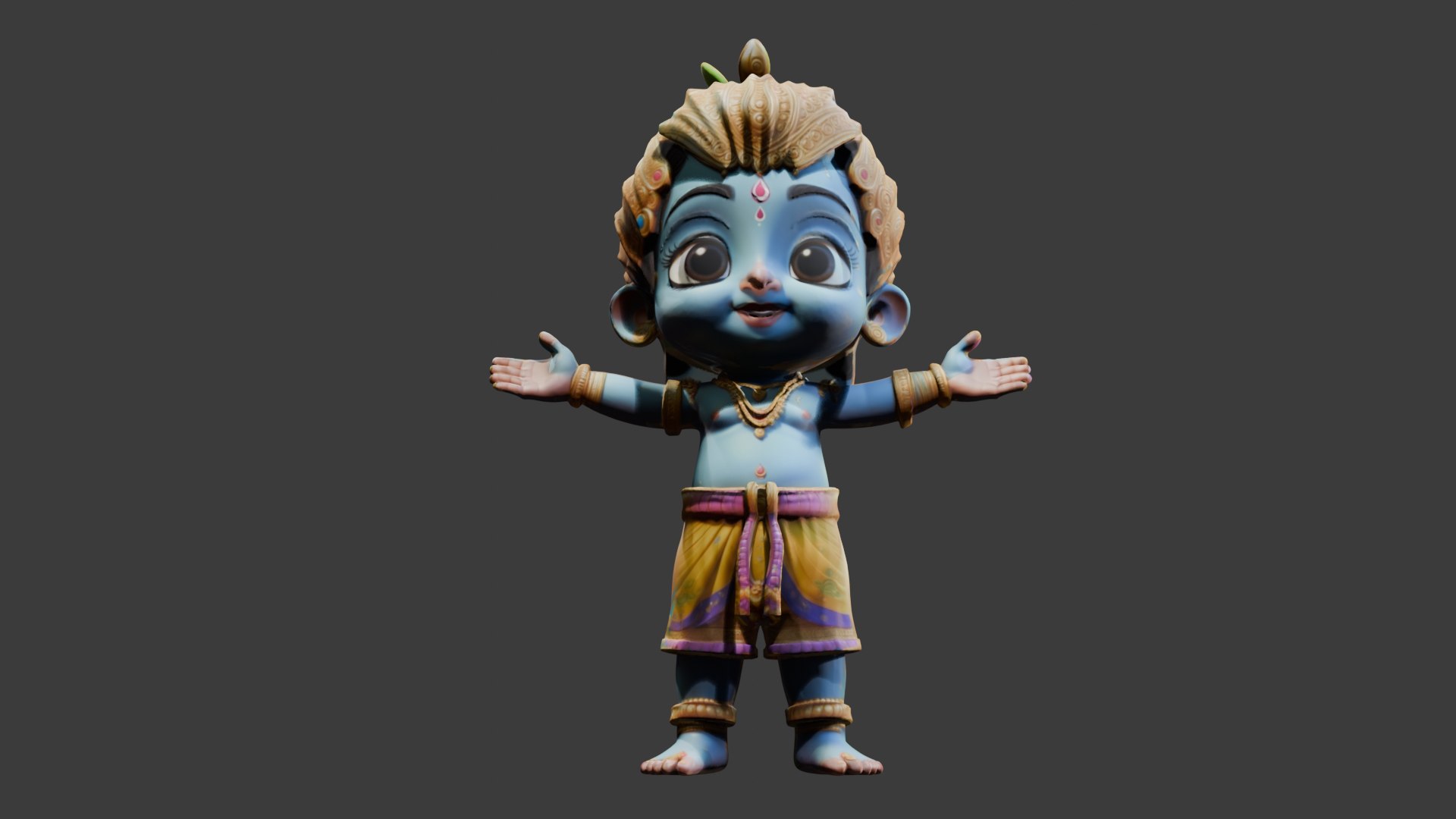 3D Lord Krishna 3D Model - TurboSquid 2510858