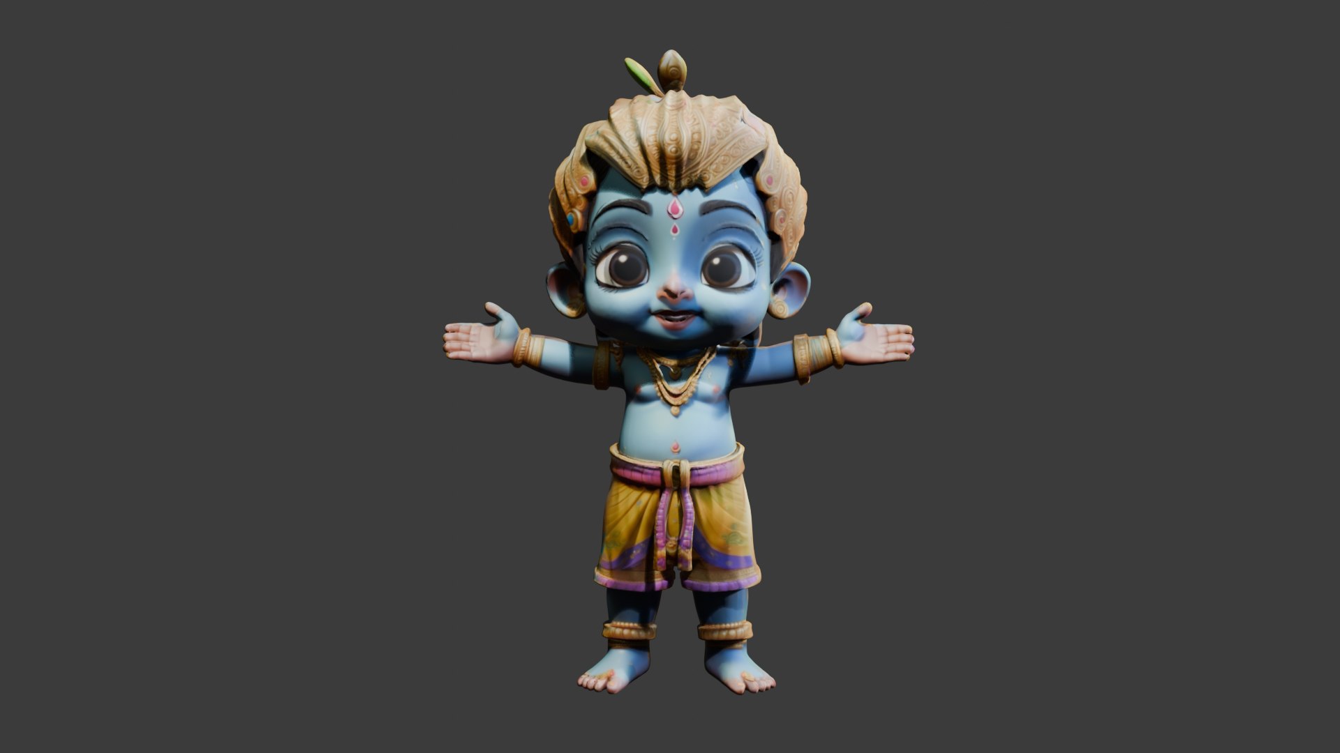 3D Lord Krishna 3D Model - TurboSquid 2510858