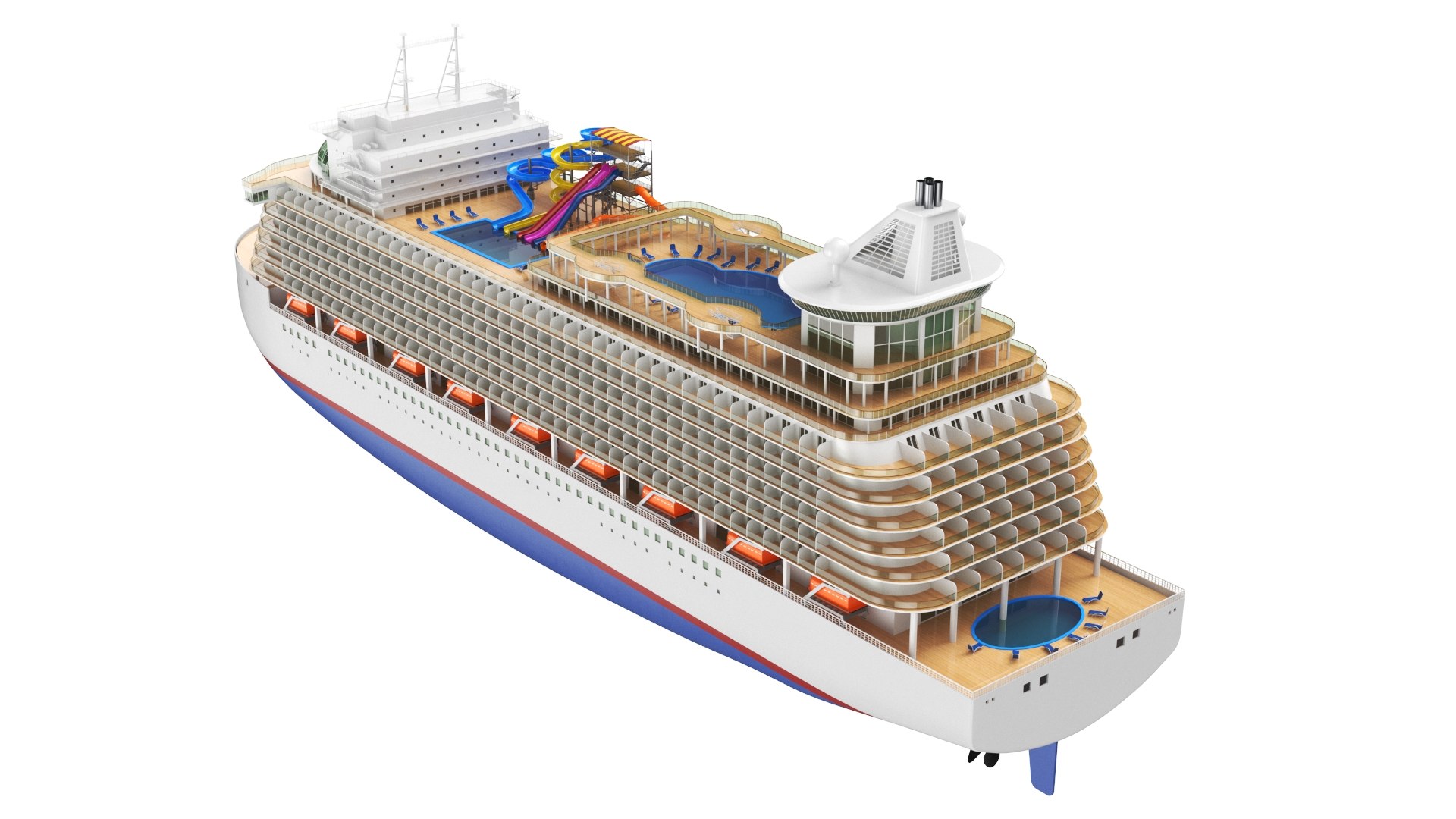 Detailed Cruise Ship 3D Model - TurboSquid 2262343