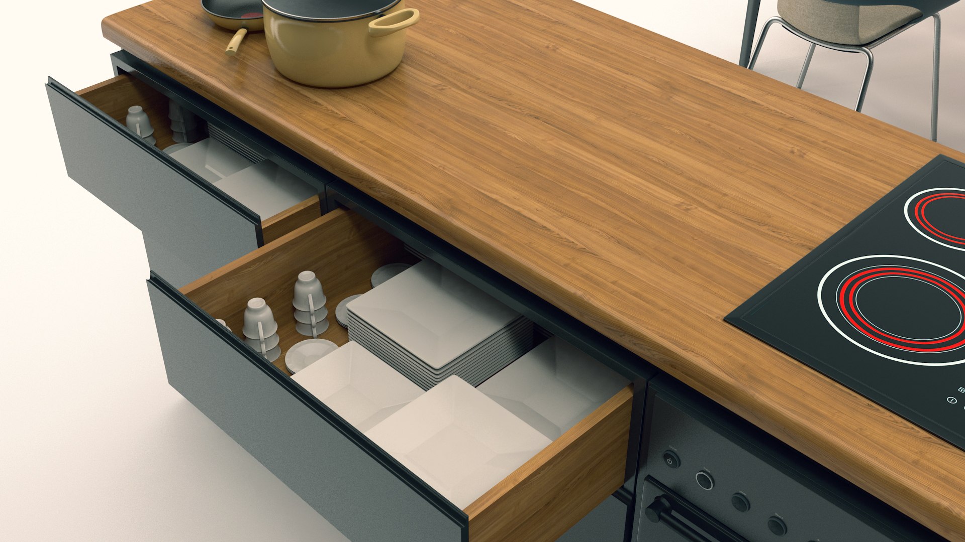3D Kitchen Furniture Set - TurboSquid 1603648