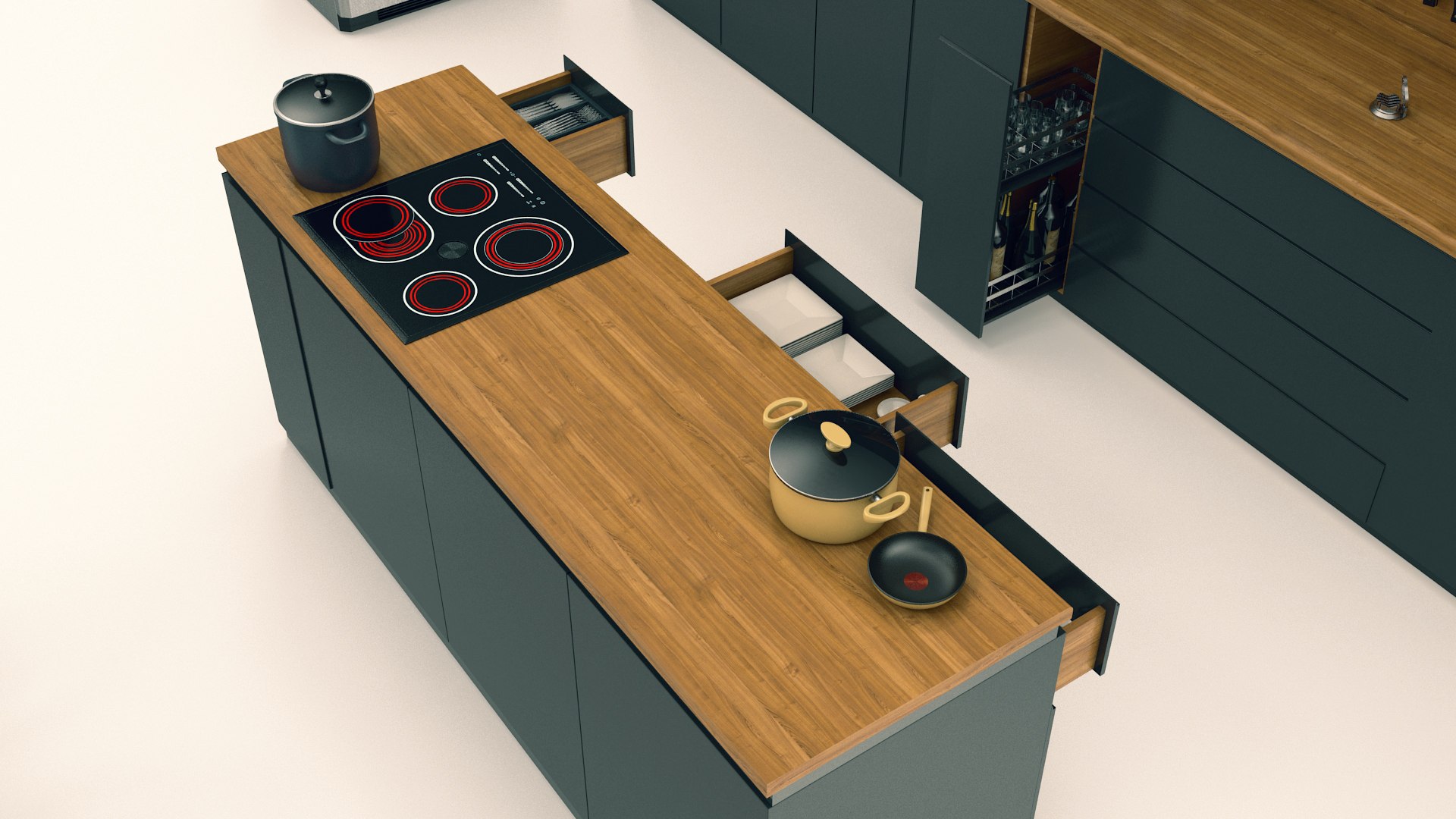 3D Kitchen Furniture Set - TurboSquid 1603648