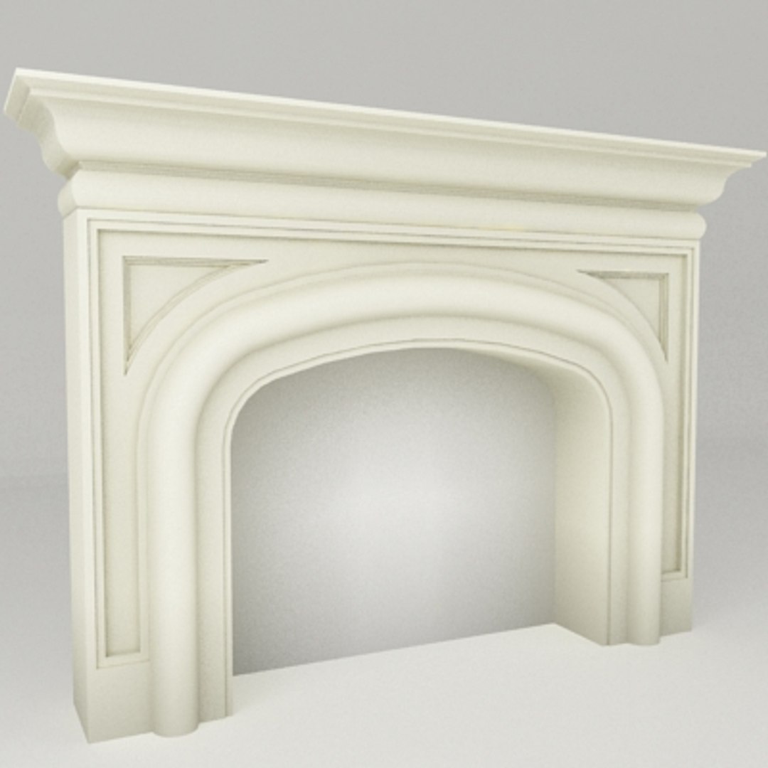 fireplace mantel 3d model