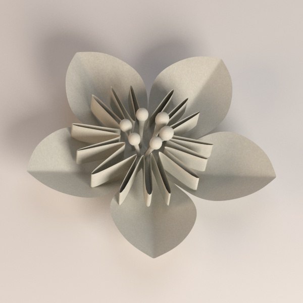 paper boat 3d model