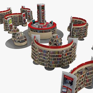 Free 3D Book store center Free 3D model - TurboSquid 1767033