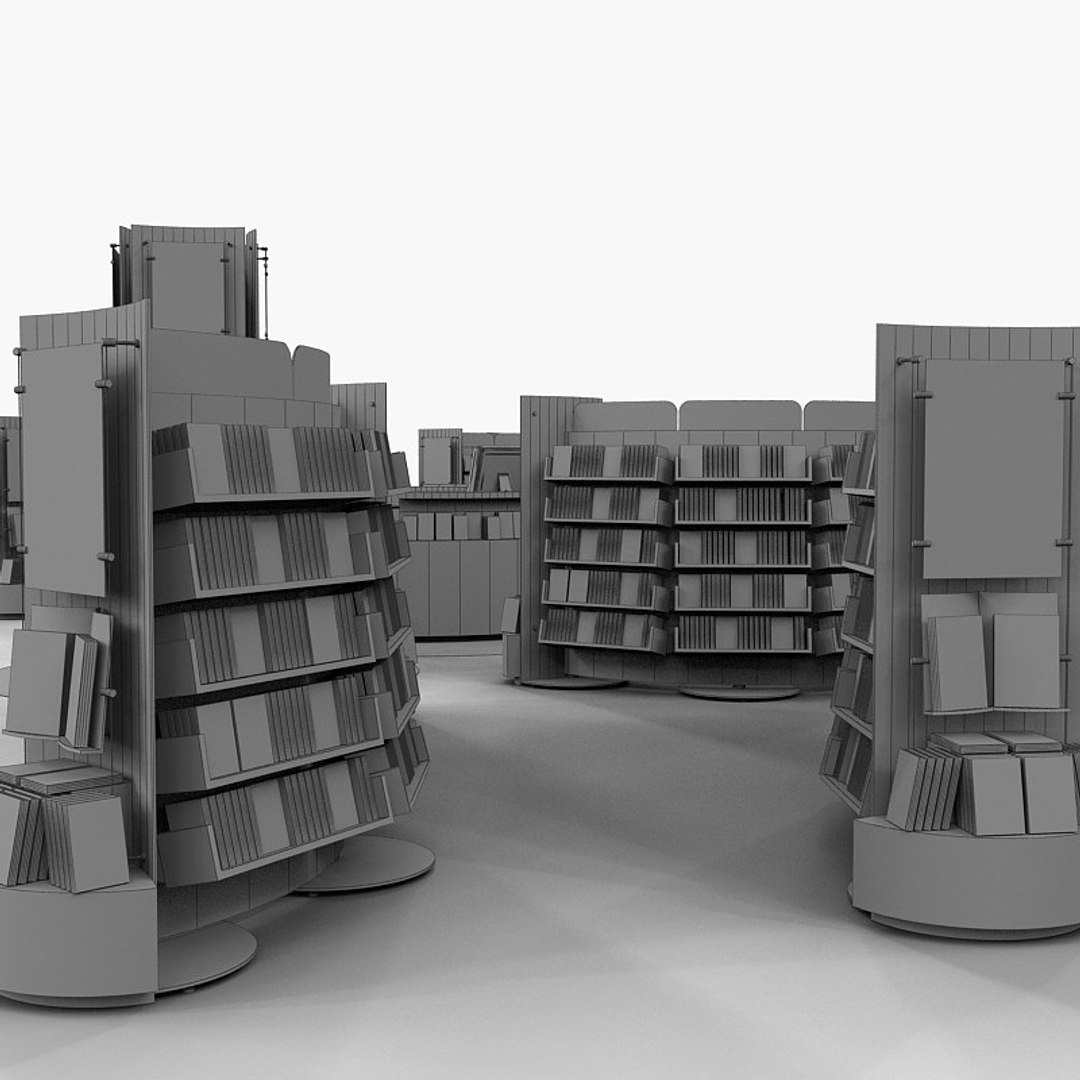 Bookstore Books 3d Model