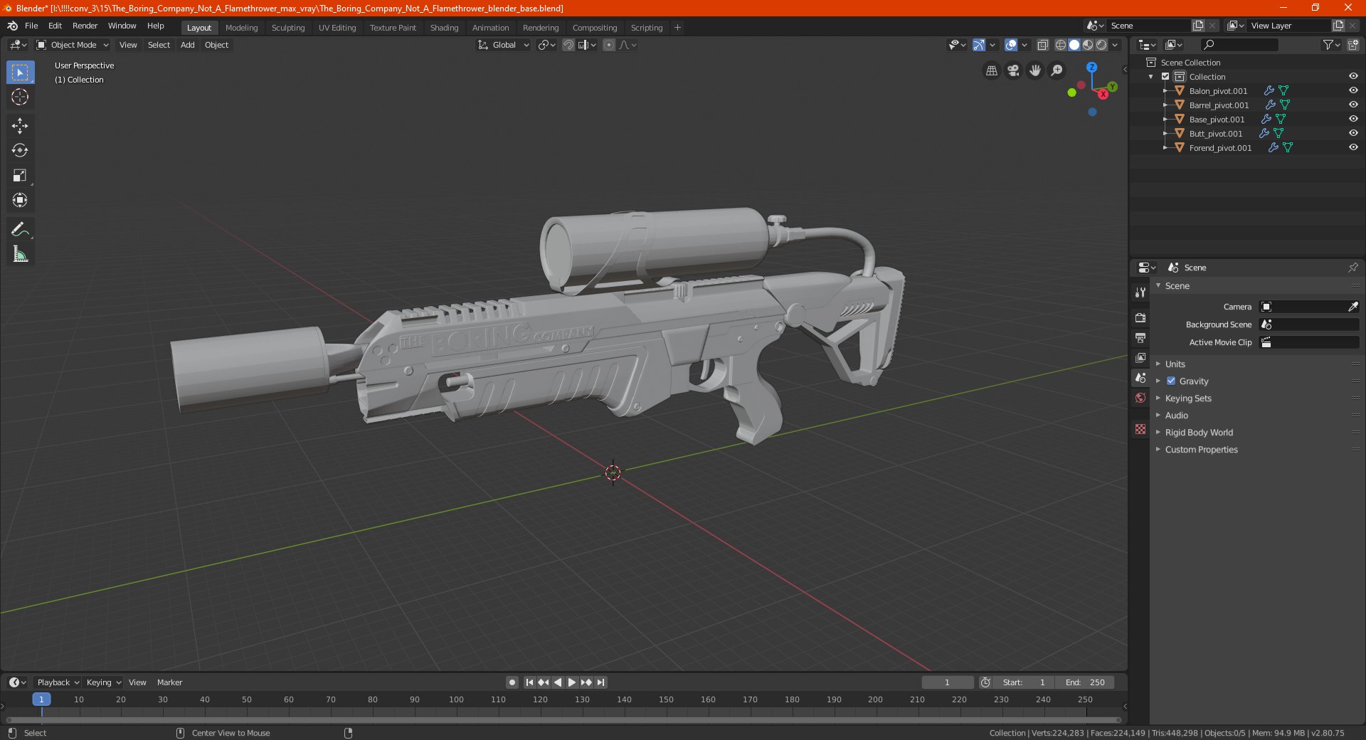 Boring company flamethrower 3D - TurboSquid 1629214