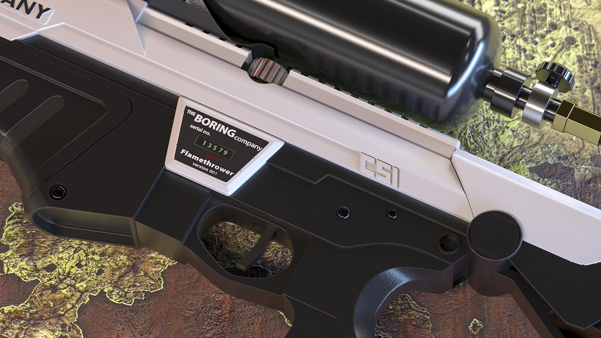 Boring company flamethrower 3D - TurboSquid 1629214