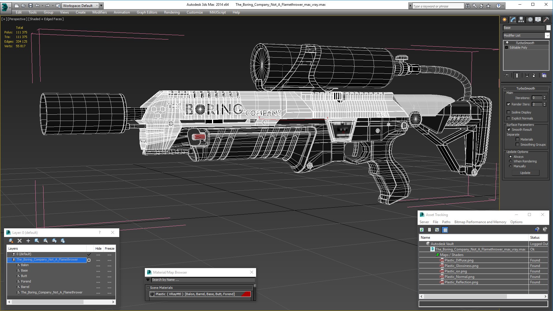 Boring company flamethrower 3D - TurboSquid 1629214
