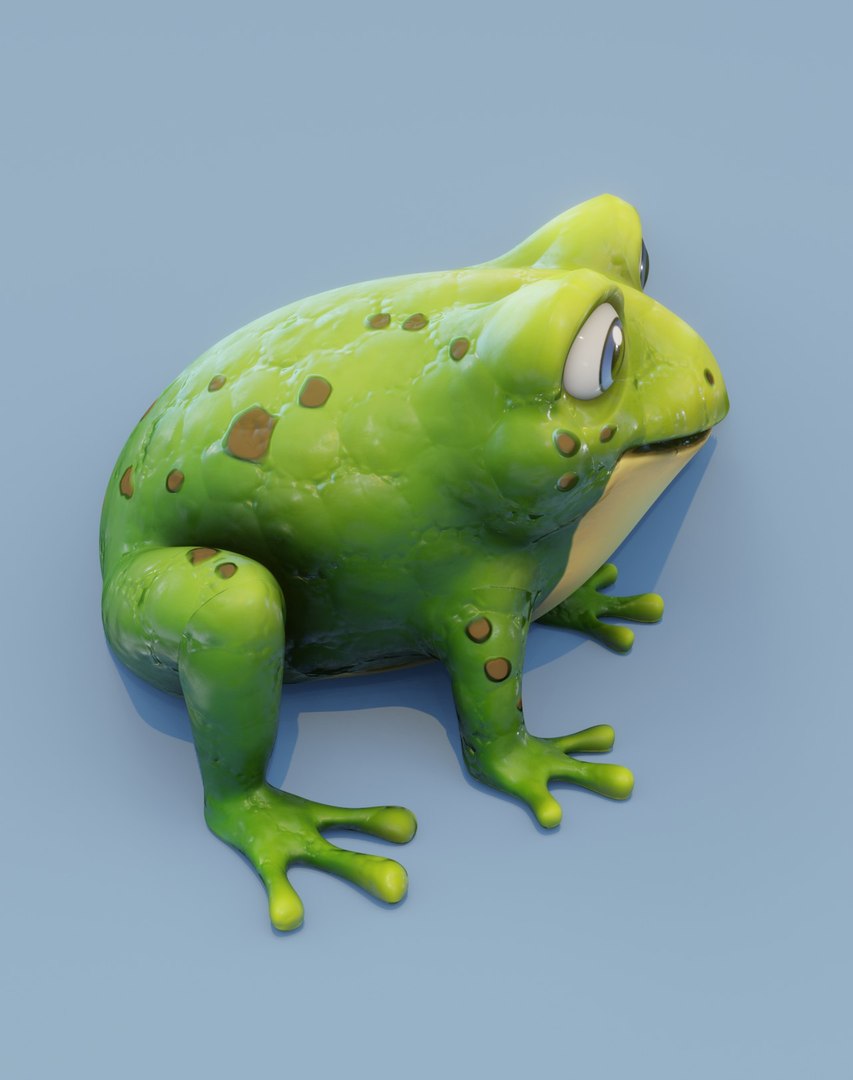 3D Cartoon Frog Model - TurboSquid 1740263
