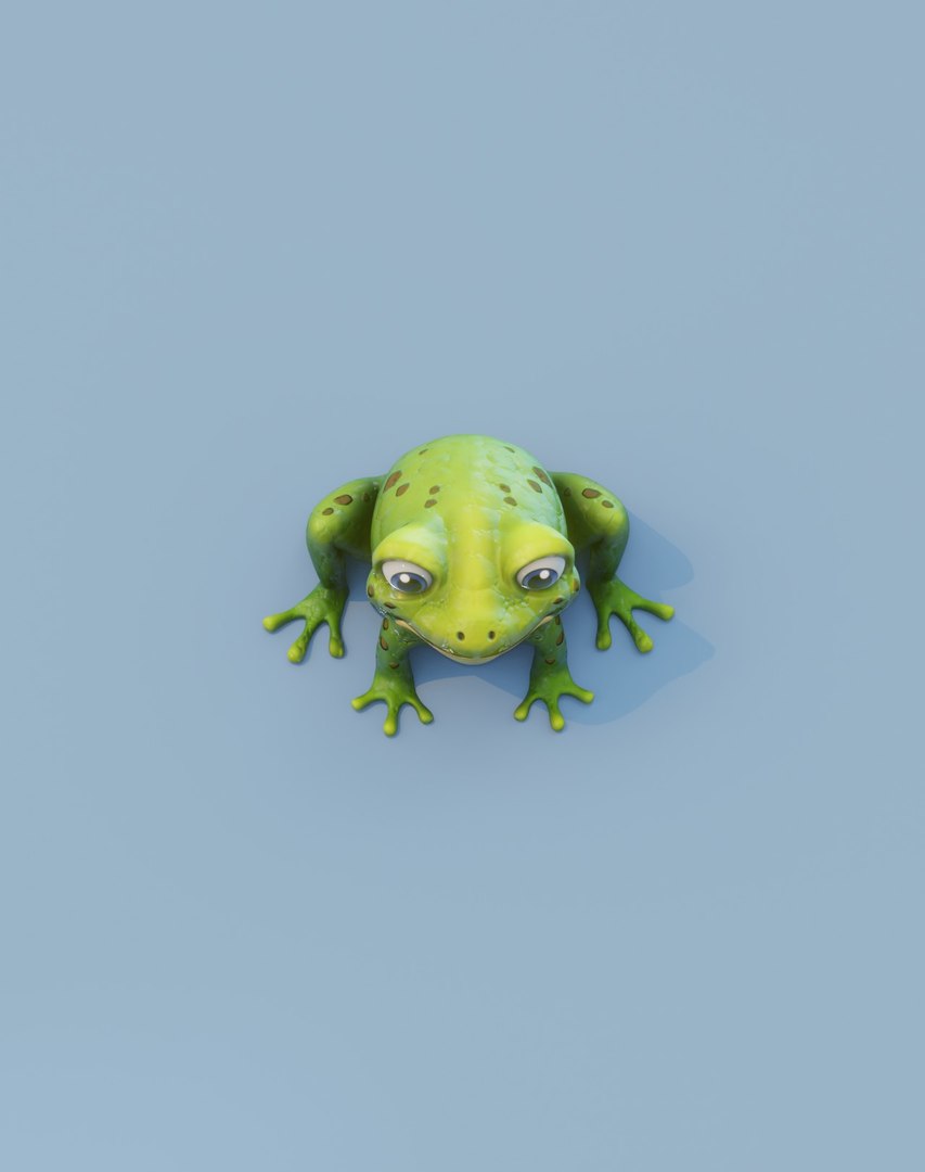 3D Cartoon Frog Model - TurboSquid 1740263