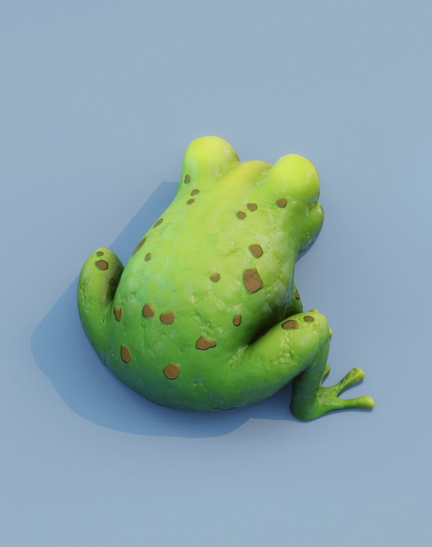 3D Cartoon Frog Model - TurboSquid 1740263
