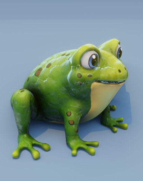 3D Cartoon Frog model - TurboSquid 1740263