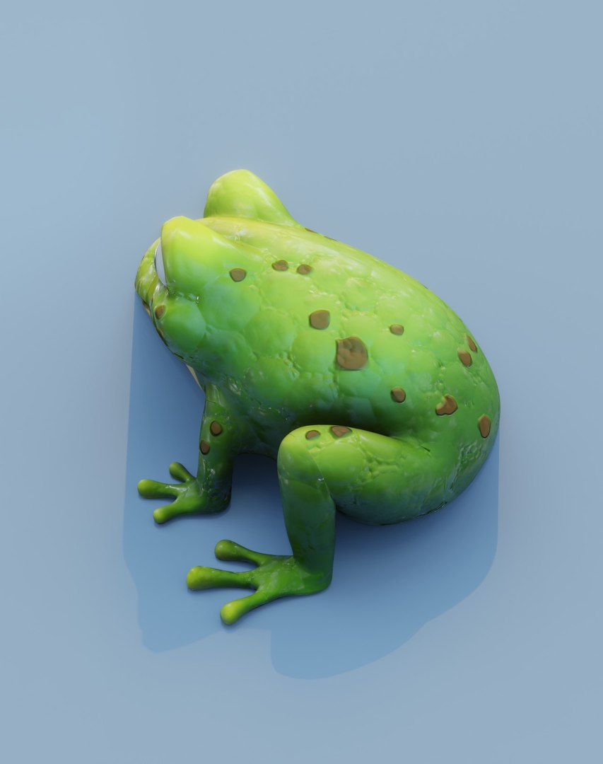 3D Cartoon Frog Model - TurboSquid 1740263