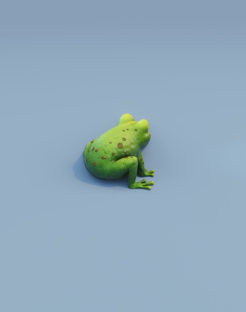 3D Cartoon Frog Model - TurboSquid 1740263