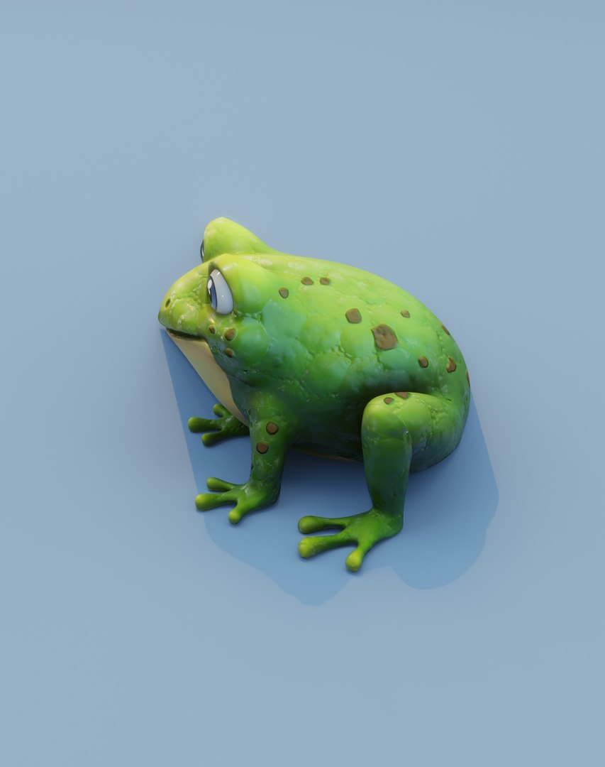 3D Cartoon Frog Model - TurboSquid 1740263