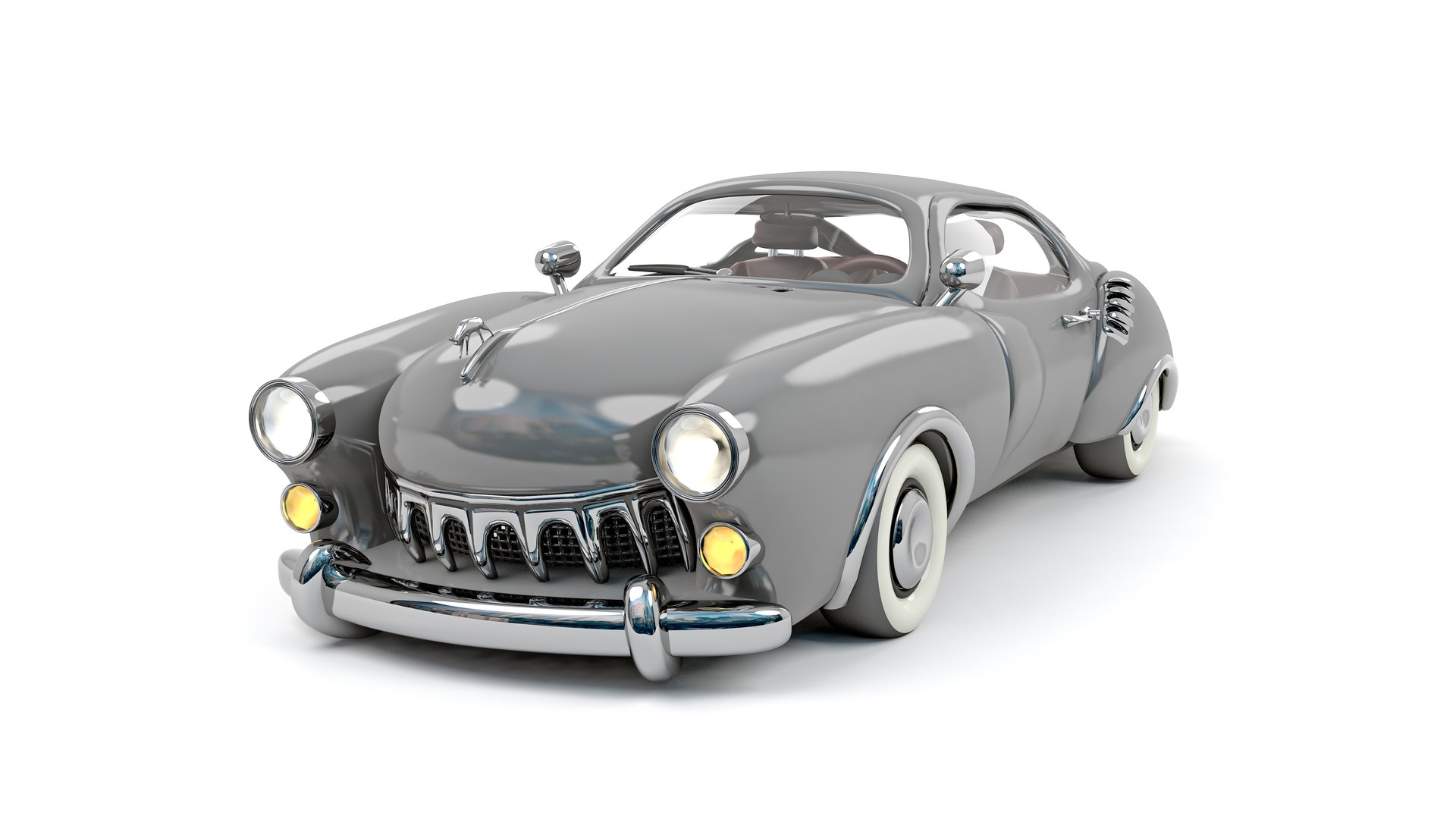 3D Classic Retro Car - TurboSquid 2408935