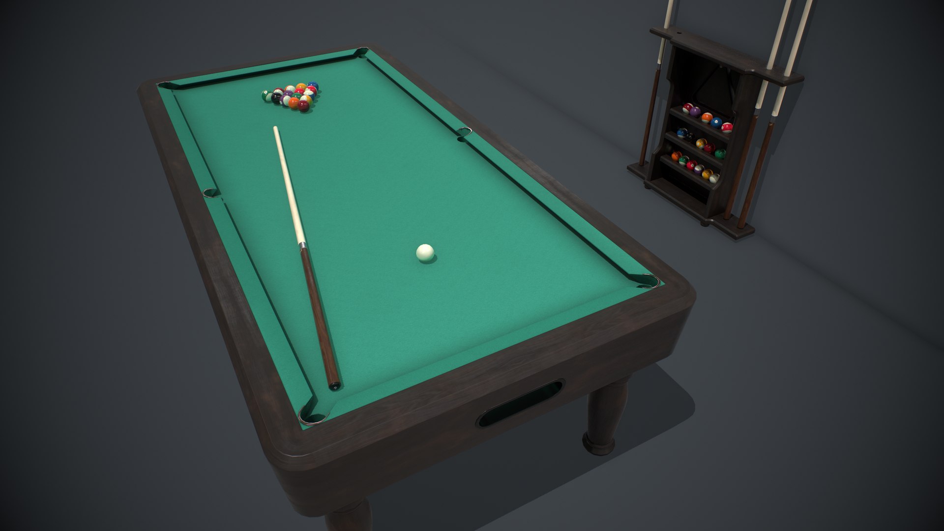 3D Pbr Billiard Table - TurboSquid 1454590