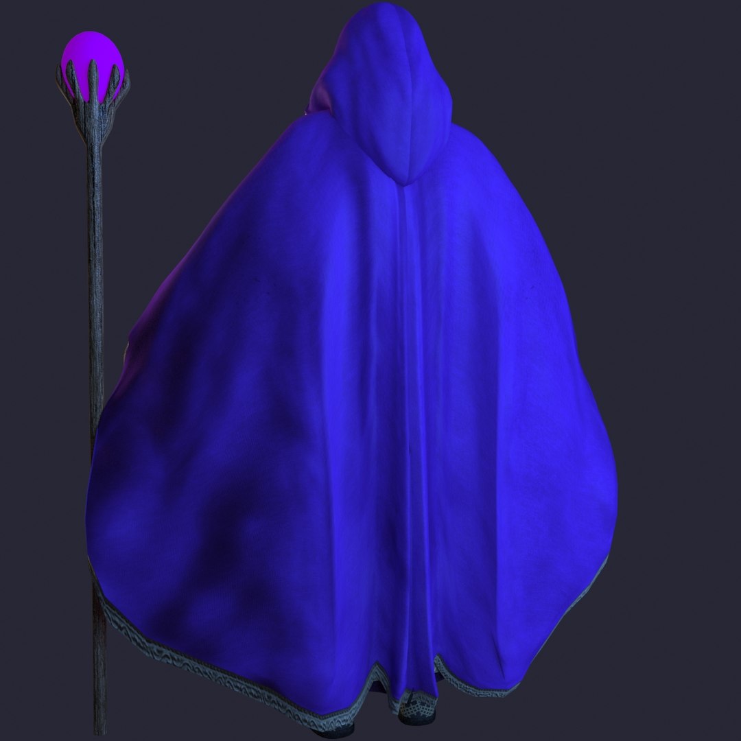 3D Wizard Cape Hat - TurboSquid 1423510