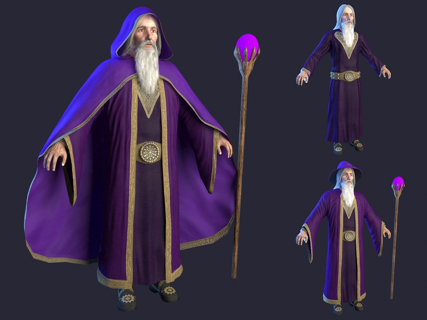 3D wizard cape hat - TurboSquid 1423510