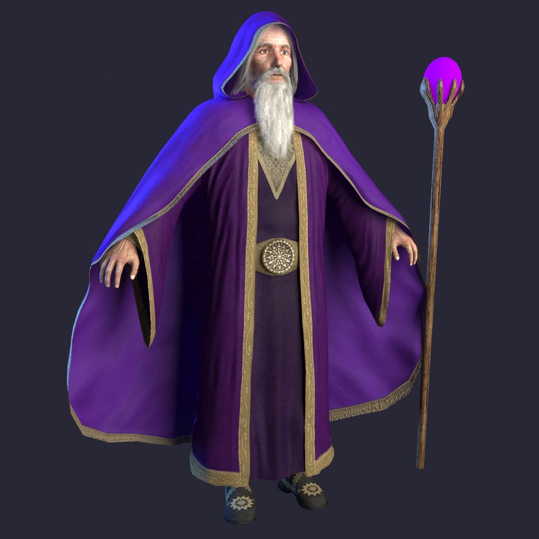 3D Wizard Cape Hat - TurboSquid 1423510