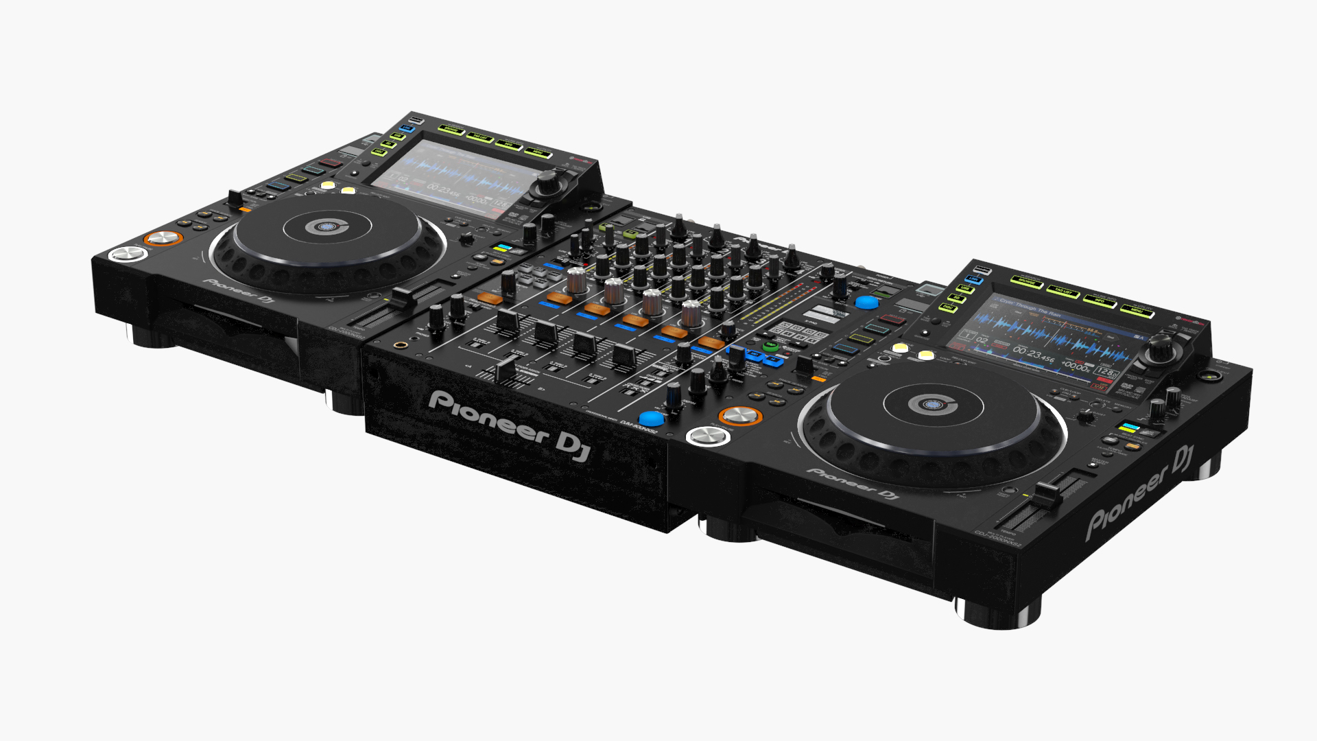 Pioneer DJ System With Double Player And Mixer 3D - TurboSquid 2515620
